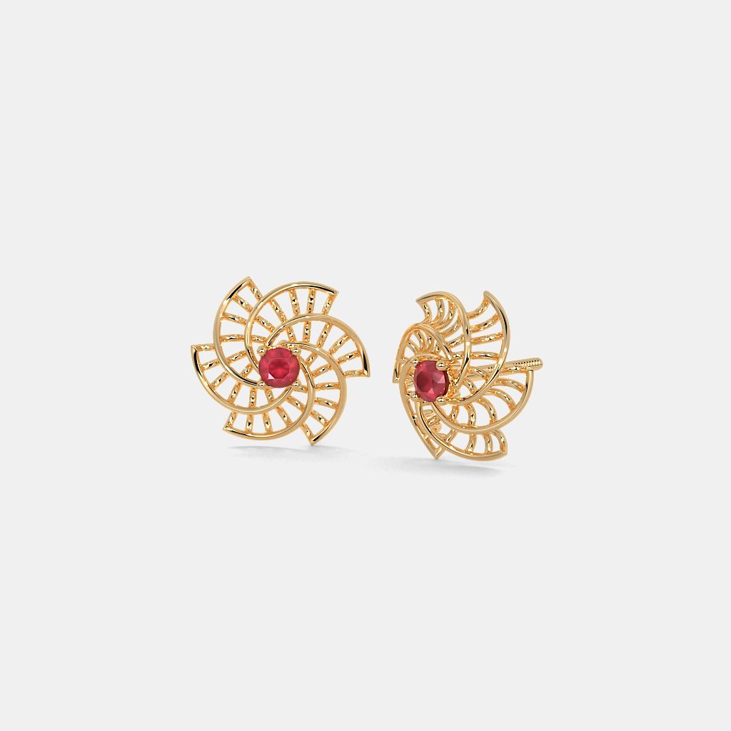 bluestone ruby earrings