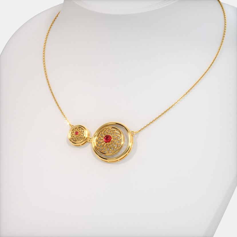 bluestone ruby pendant