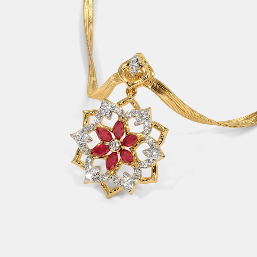 bluestone ruby pendant