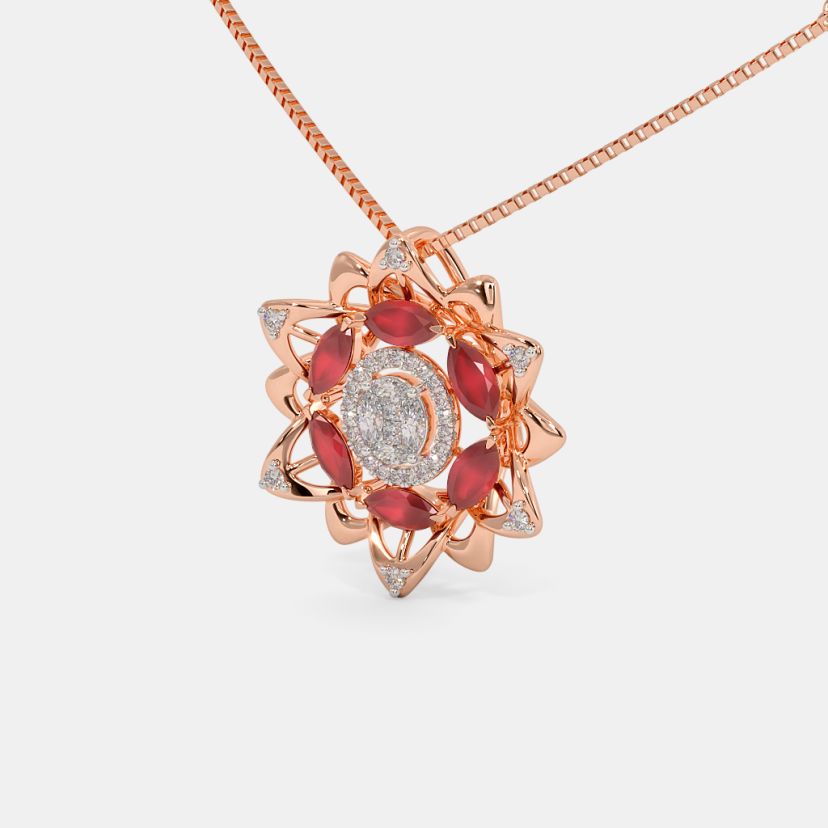 bluestone ruby pendant