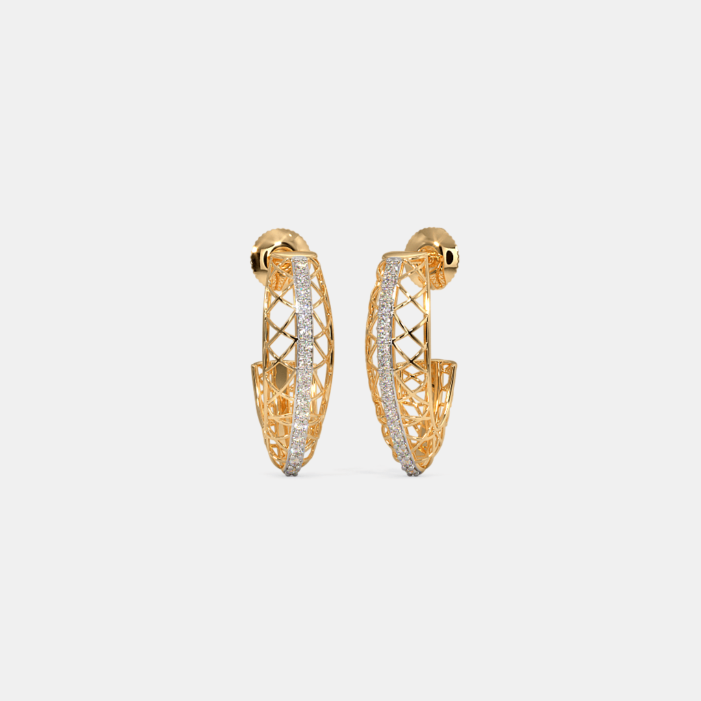 The Lineal J Hoop Earrings | BlueStone.com