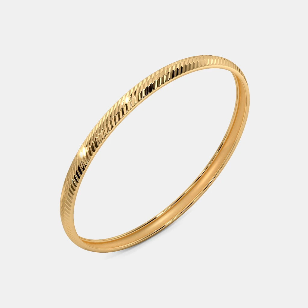 The Arkee Textured Round Bangle | BlueStone.com