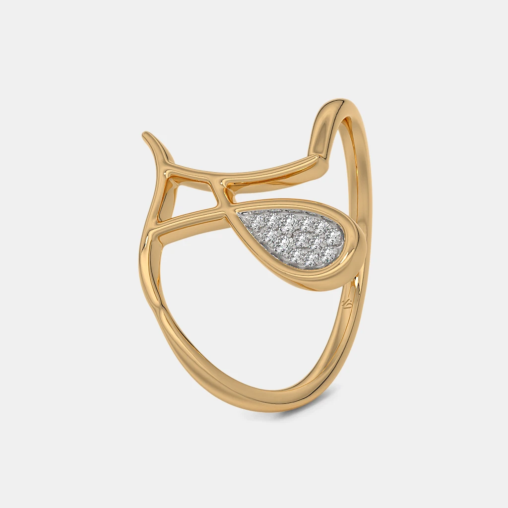 The Maiya M Initial Ring | BlueStone.com