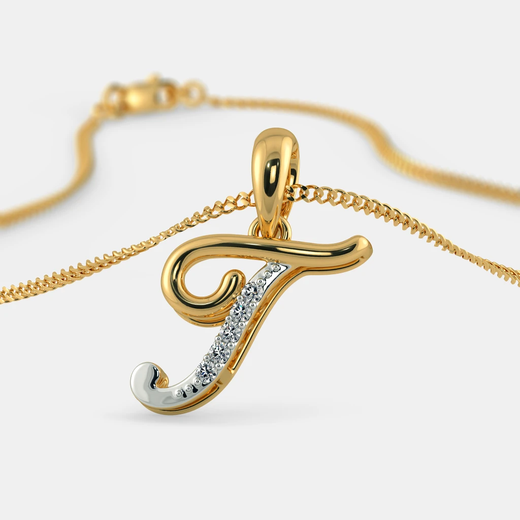 Buy 50+ Diamond Alphabet Pendants Designs Online | BlueStone.com ...