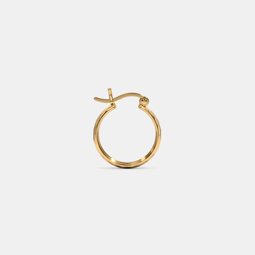 The Nubia Textured Hoop Earrings | BlueStone.com