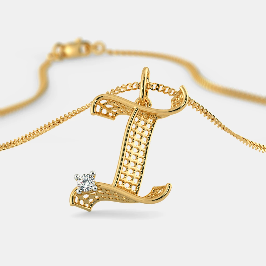Buy Personalised Pendants with Alphabet Online at BlueStone