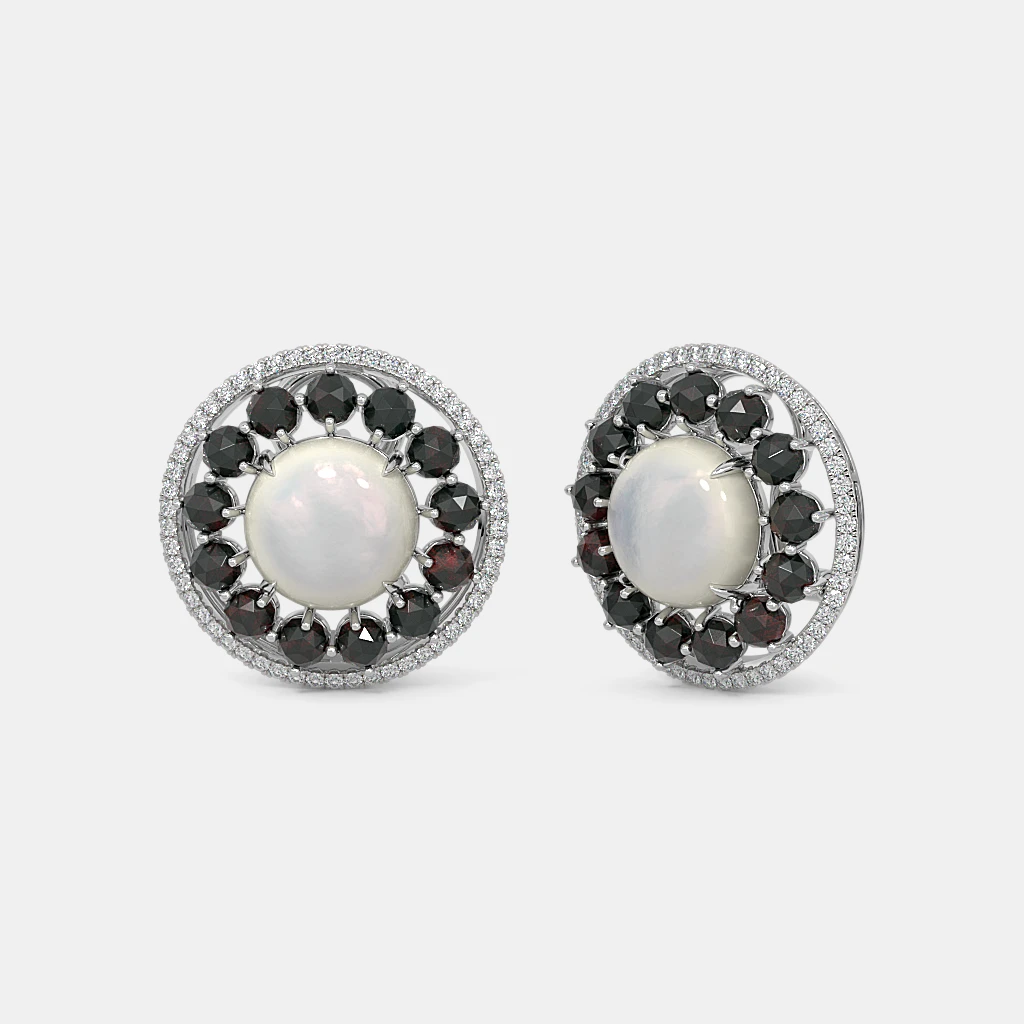 The Monochromatic Stud Earrings | BlueStone.com
