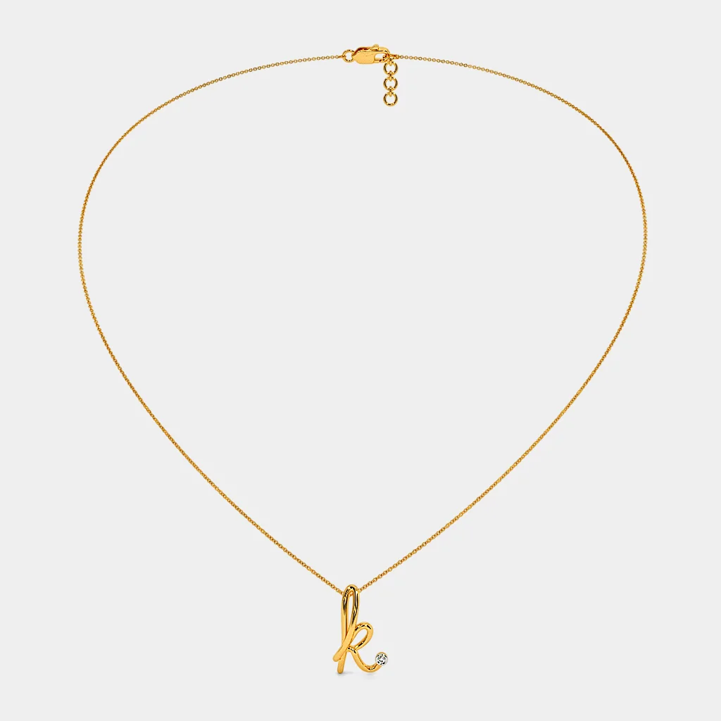 The Cursive K Necklace BlueStone