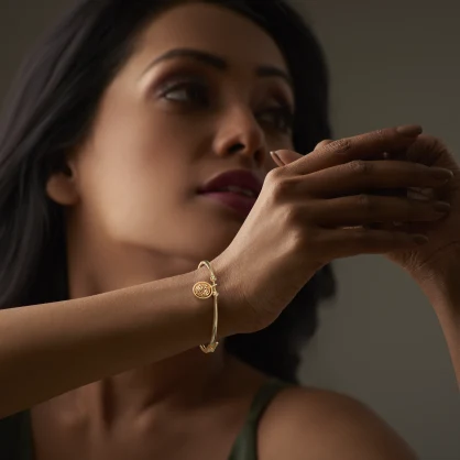 The Oratile Oval Bangle | BlueStone.com