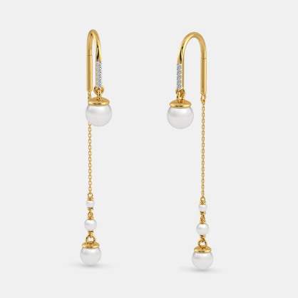 The Sheer Arc Sui Dhaga Earrings | BlueStone.com