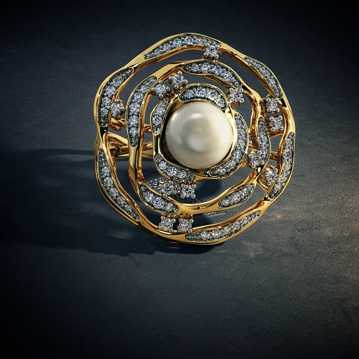 Buy 50+ Pearl Rings Designs Online | BlueStone.com - India's #1 Online ...