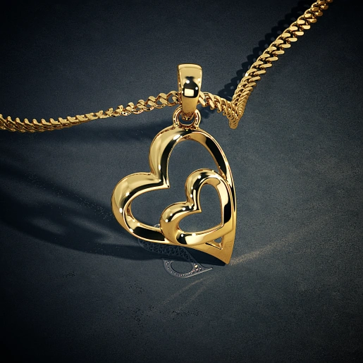 Buy 50+ Gold Hearts Pendants Designs Online | BlueStone.com - India's ...